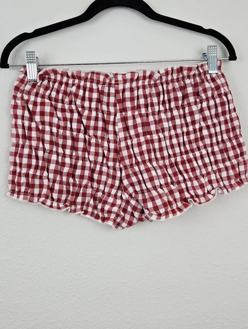 Edikted | Shorts | Edikted Red And White Gingham Shirred Microshorts ...